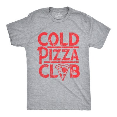Mens Cold Pizza Club T Shirt Funny Awesome Leftover Pizza Slice Lovers ...