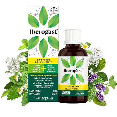 Iberogast Dual Action Digestive Relief Daily Herbal Supplements - 50ml ...