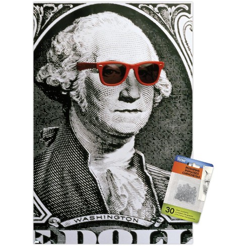Trends International George Washington - Dollar Glasses Unframed Wall ...