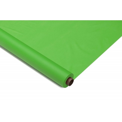 Crown 40 In. X 300 Ft. Plastic Disposable Tablecloth Roll - Lime Green ...