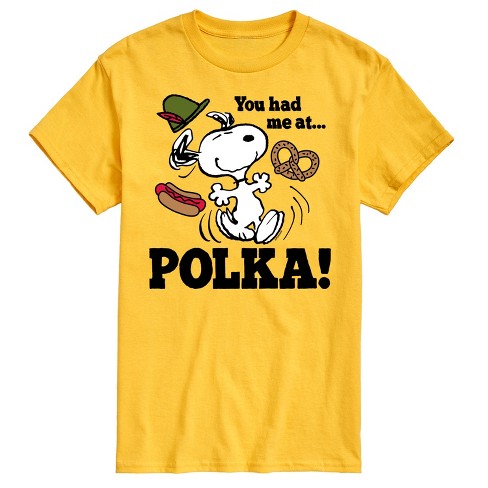 Men's Peanuts Snoopy Oktoberfest You Had Me At Polka Short Sleeve ...