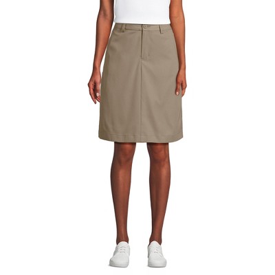 Lands' End School Uniform Women's Active Performance Chino Skort Top Of ...