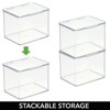Mdesign Plastic Stackable Kitchen Pantry Food Storage Organizer Bin Box ...