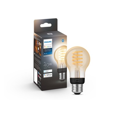 Philips Hue White Ambiance Filament A19 Bluetooth Smart Led Bulb : Target