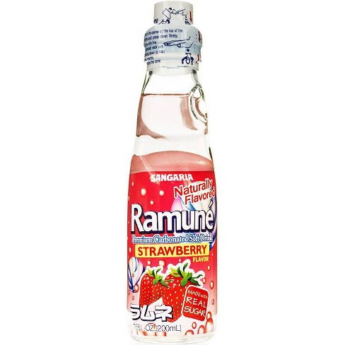 Ramune Soda Strawberry Flavor Carbonated Soft Drink - 6.76 Fl Oz : Target