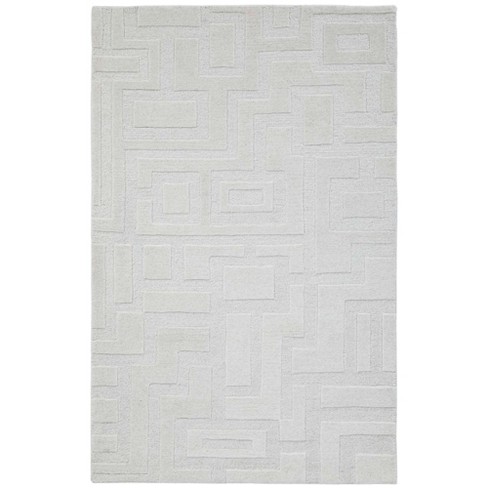 Obeetee Mid-century Amara Hand Made Indoor Area Rug - 3'x5' Ivory : Target
