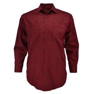 Falcon Bay Men's Cotton Works Performance Solid Long Sleeve Sport Shirt ...