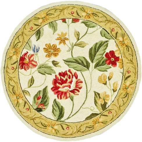 Chelsea Hk117 Hand Hooked Area Rug - Ivory/beige - 3' Round - Safavieh ...