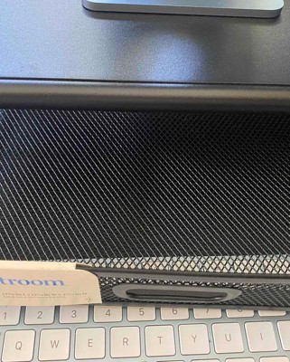 Mesh Monitor Stand With Drawer Black - Brightroom™ : Target