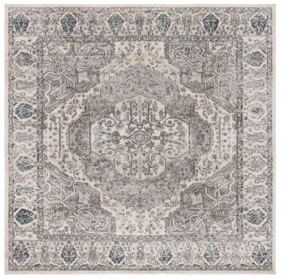 Martha Stewart Msr867 Power Loomed Area Rug - Ivory/grey - 6'7"x6'7 ...