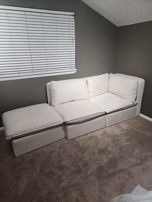 Haven Modular French Seam Corner Sofa: Upholstered Wood Frame, 1-piece ...