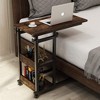 Tribesigns Adjustable C-shaped Table, Mobile Snack Console Table With ...