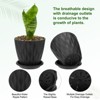 Unique Bargains Small Nursery Pots, Plastic Water Ripple Indoor Outdoor ...