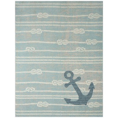 Home Dynamix Marine Anchor Coastal Anchor Indoor/outdoor Area Rug, Blue ...