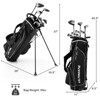 Men's Complete Golf Clubs Package Set 10 Pieces Includes Alloy Driver ...