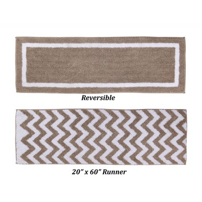 20" X 60" Edge Collection Gray 100% Cotton Rectangle Bath Rug - Better ...