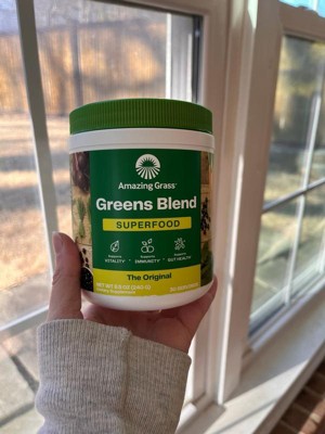 Amazing Grass Greens Blend Superfood Vegan Powder - Original - 8.5oz ...