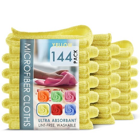 Hearth & Harbor Microfiber Cleaning Cloth, 144 Pack Reusable Washcloths ...