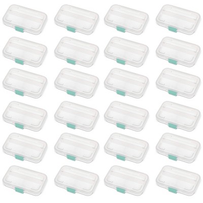 Sterilite Small Divided Pencil Box, Stackable Plastic Small Storage ...