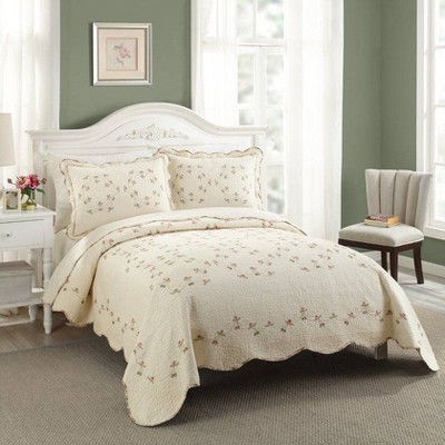 Modern Heirloom Gwen Quilt Set White/lavender : Target