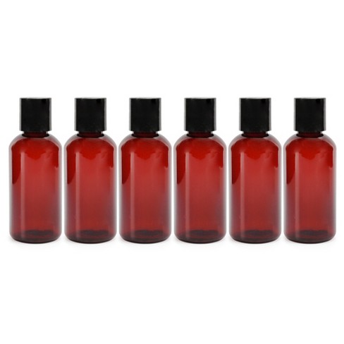 Cornucopia Brands 4oz Brown Plastic Squeeze Bottles W/ Disc Top Flip ...