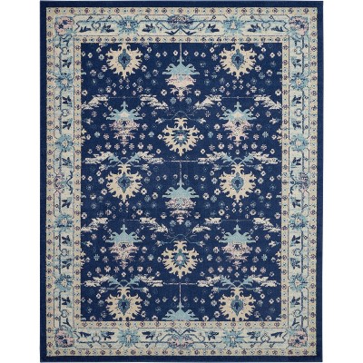 Nourison Tranquil Tra04 Turquoise Indoor Area Rug 8' X 10' : Target