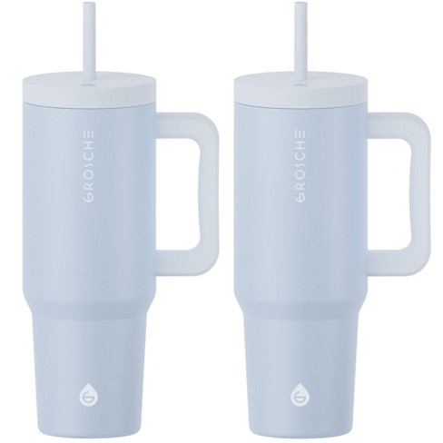 Grosche Aspen 40oz Tumbler With Handle And Straw, Insulated Tumbler ...