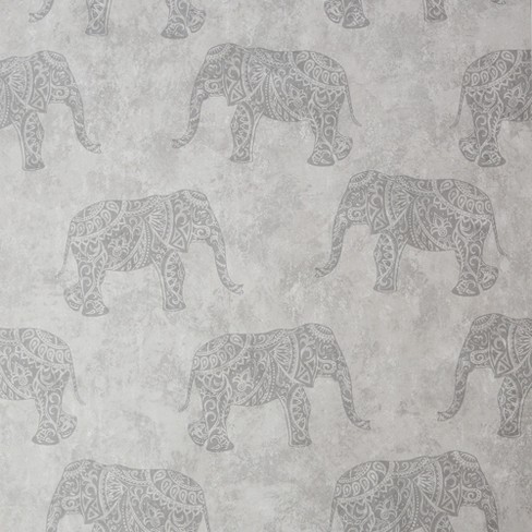 Moroccan Elephants Natural Wallpaper : Target