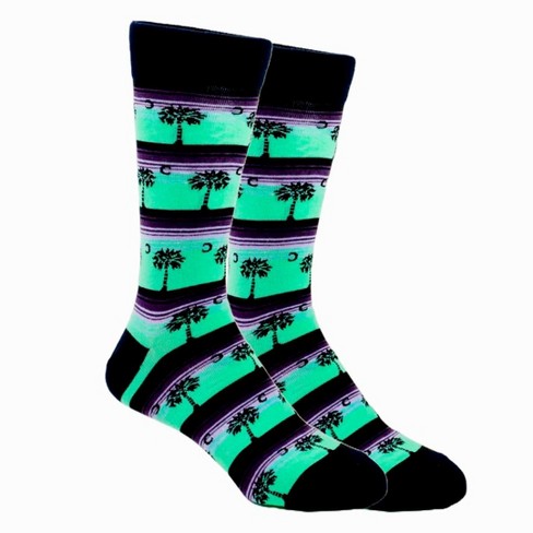 Palm Tree Socks (men's Sizes Adult Large) From The Sock Panda : Target