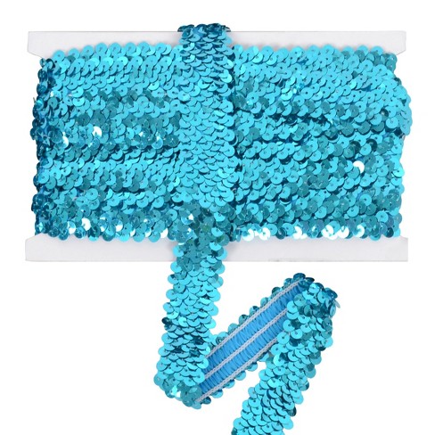 Alilang Elastic Sequin Trim, 1.2 Inch 3 Row Flat Glitter Paillette ...