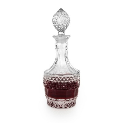 Twine Vintage Crystal Decanter - Cut Crystal Liquor Decanter For Wine ...