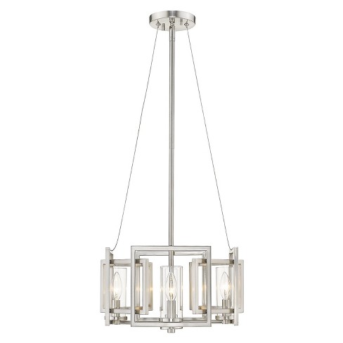 Golden Lighting Marco 4-light Pendant In Pewter With Clear Glass : Target