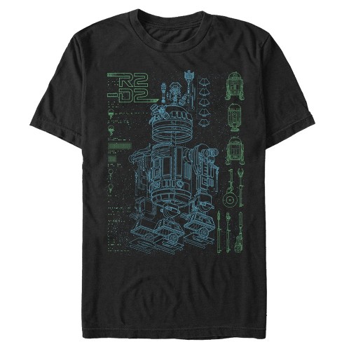 Men's Star Wars Inside R2-d2 T-shirt - Black - Medium : Target