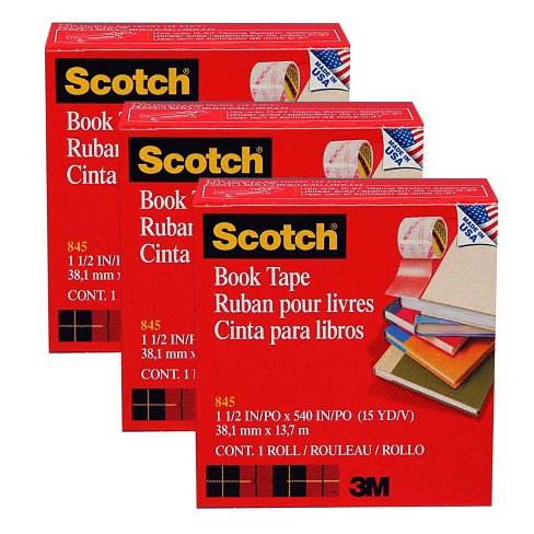 Scotch Book Tape, 1-1/2 In X 15 Yd. Per Rolls, 3 Rolls : Target