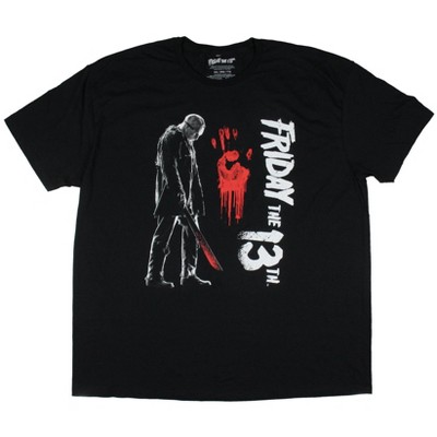 Friday The 13th Men's Jason Voorhees Horror Adult Short-sleeve T-shirt ...