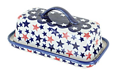 Blue Rose Polish Pottery Persephone Butter Dish : Target