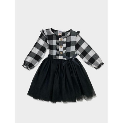Pretty Plaid Ruffled Tutu Dress Mia Belle Girls, White, 5y : Target