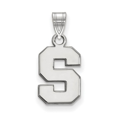 Black Bow Jewelry Sterling Silver Michigan State Spartans Ncaa Small ...