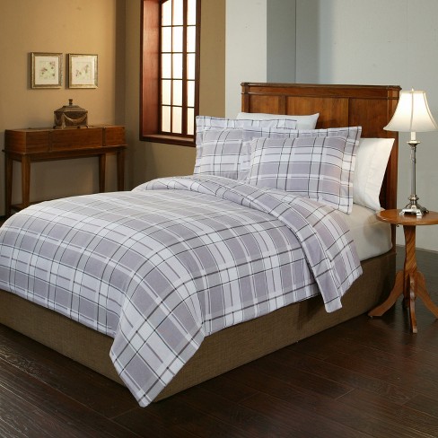 Pointehaven 200 Gsm Jensen 100% Cotton Heavy Weight Flannel 3 Pc Duvet ...
