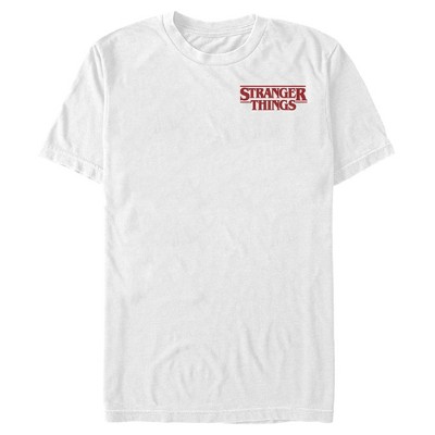 Men's Stranger Things Bold Logo T-shirt - White - Large : Target