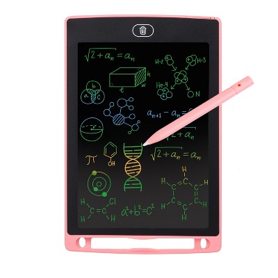 Hom 8.5 Inch Lcd Writing Tablet For Kids (pink) Colorful Drawing Pad ...