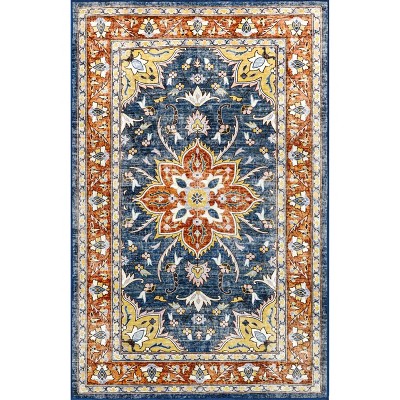 Nuloom Zuri Floral 4x6 Machine Washable Indoor Area Rug For Living Room ...