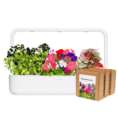 Click & Grow Indoor Vibrant Flower Gardening Kit, Smart Garden 9 With ...