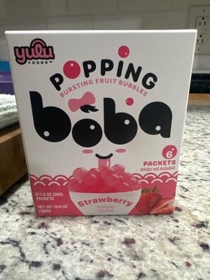 Yulu Popping Bursting Strawberry Flavored Boba Fruit Bubbles For Boba ...