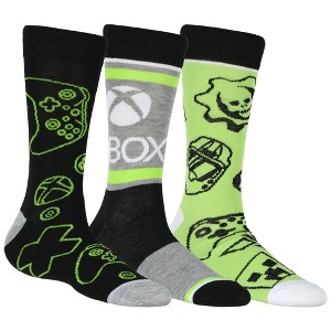 Xbox Men's Gears Of War Halo Minecraft 3-pack Mix And Match Mid-calf ...