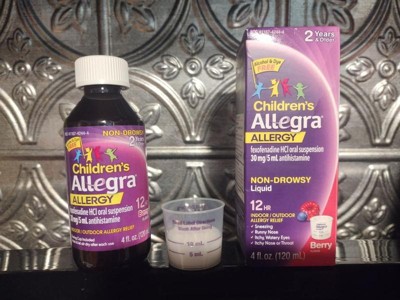 Allegra Children's 12 Hour Allergy Relief Medicine Liquid - Berry ...