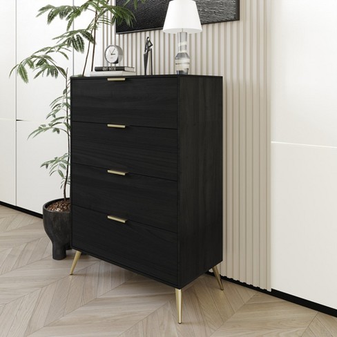 CasePiece 4 Drawers Chest in Black