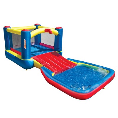 Banzai Sun 'n Splash Fun 12' X 9' X 7' Kids Inflatable Outdoor Backyard ...