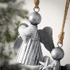 Rustic Metal Angel Ornaments Silver 5"H Metal Set of 2 : Target