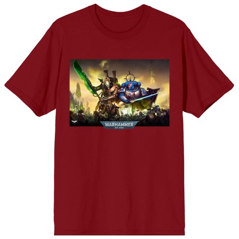 Warhammer 40000 Space Marines Vs Skeleton Warriors Men's Cardinal ...